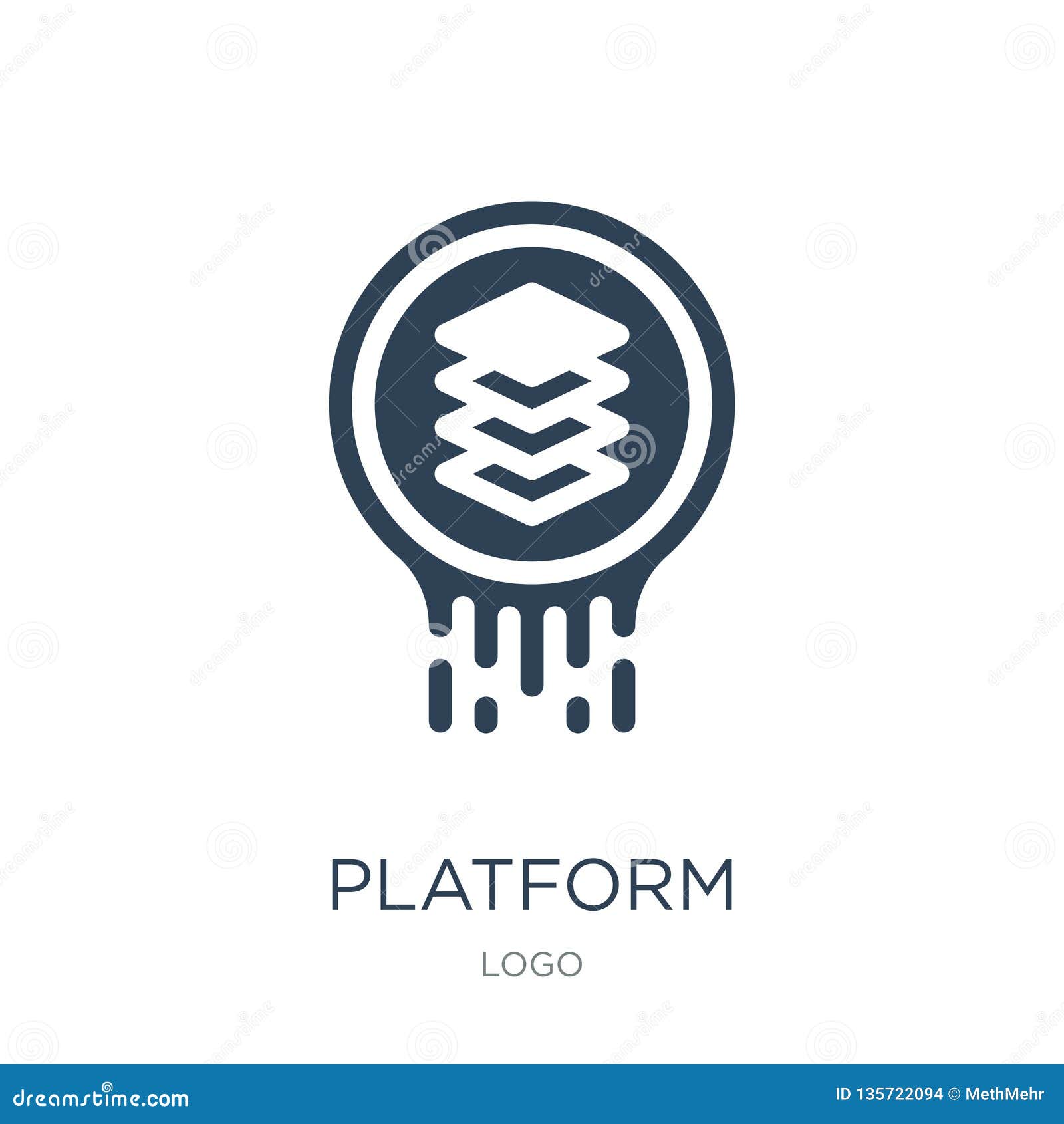 Platform Icon in Trendy Design Style. Platform Icon Isolated on White ...