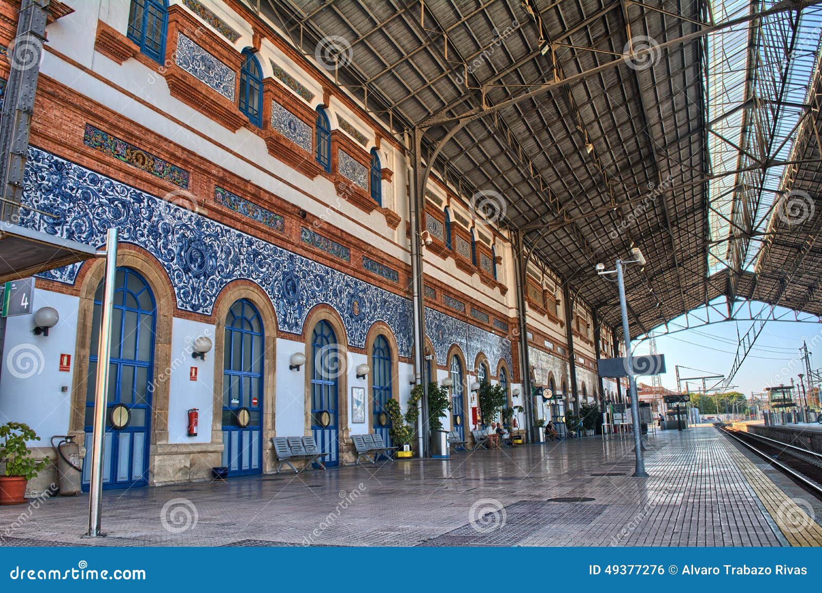 Platform Inside a Train Station Stock Photo - Image of railroad ...