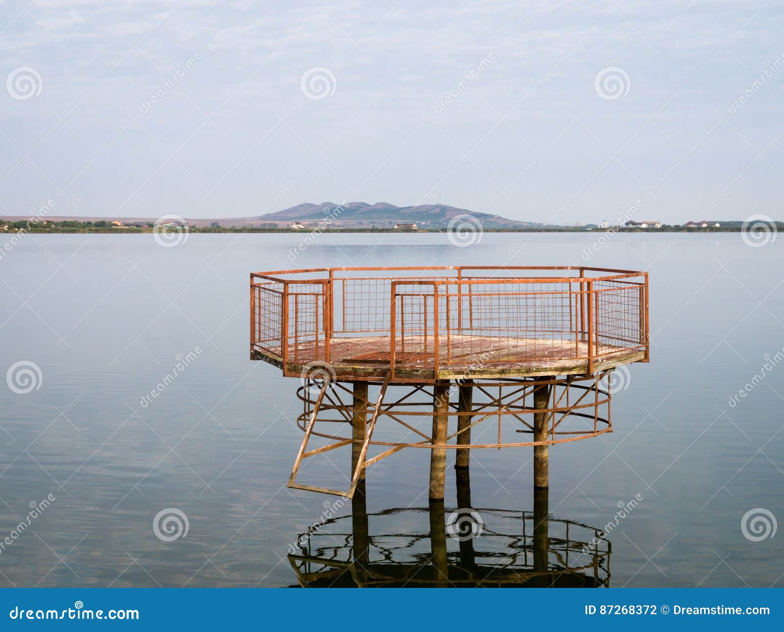 Platform on the lake stock photo. Image of reflection - 87268372