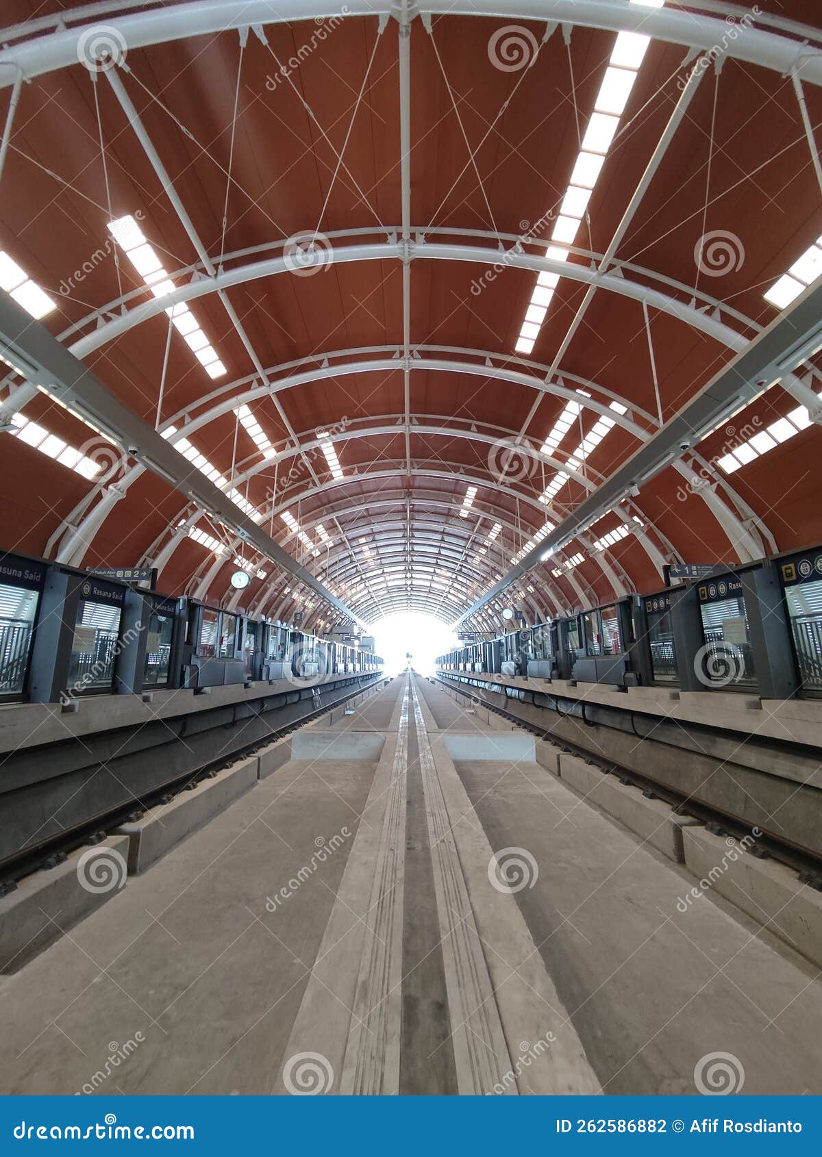 Platform Light Rail Station Stock Photo - Image of rail, skyscraper ...