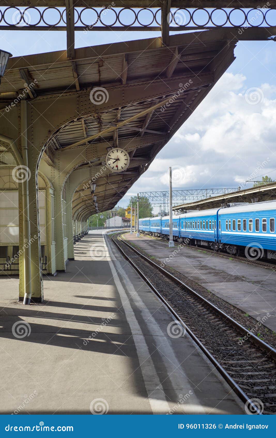 Platform of the Old Train Station Stock Photo - Image of electricity ...