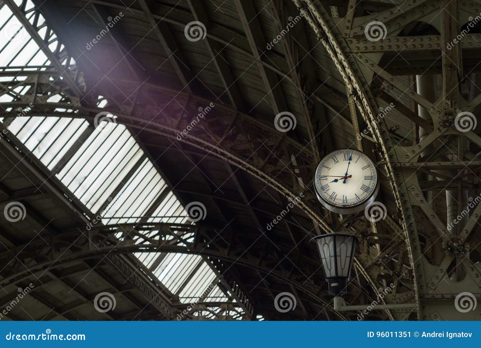 Platform of the Old Train Station Stock Image - Image of electricity ...