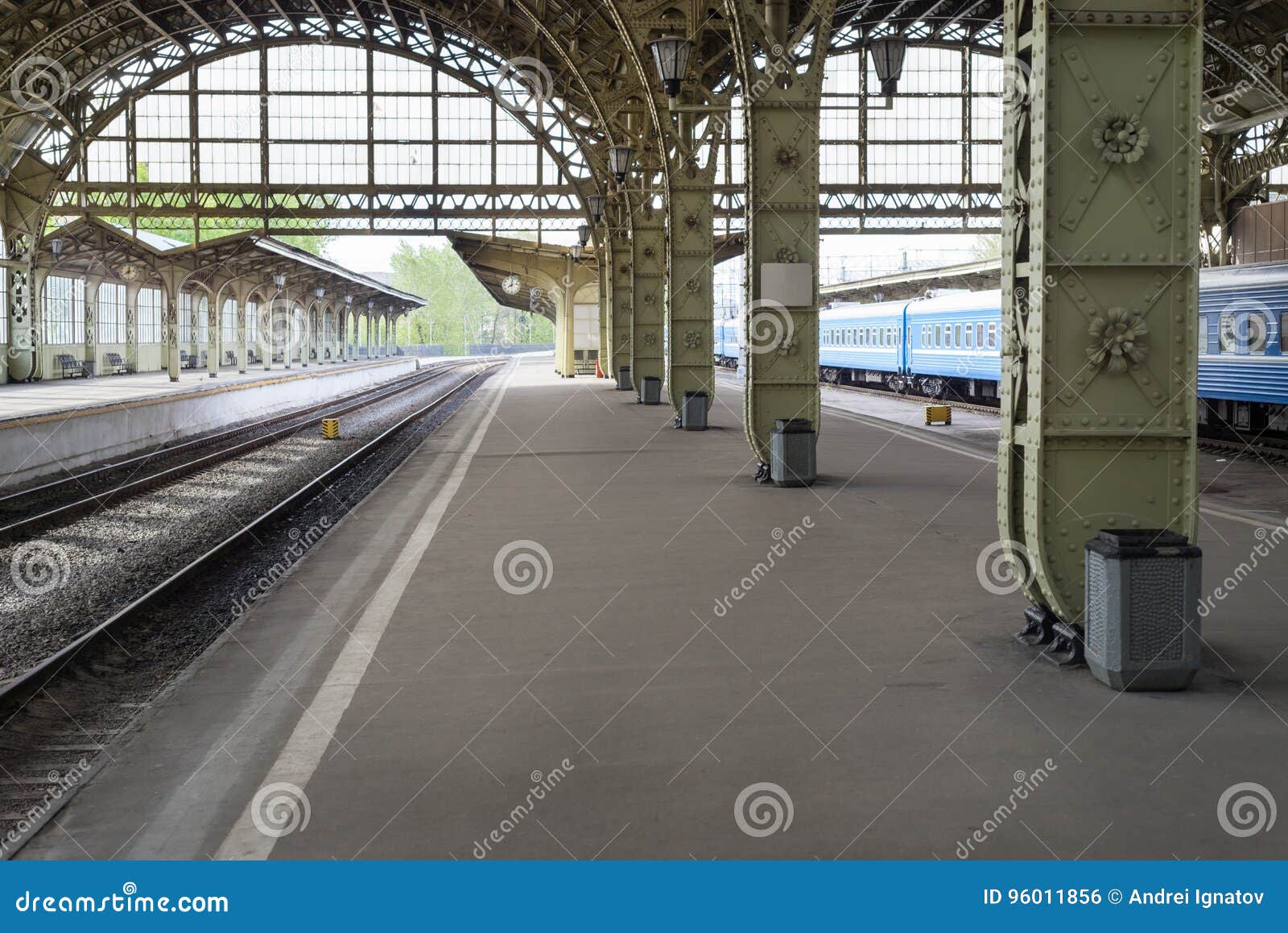 Platform of the Old Train Station Stock Photo - Image of face ...