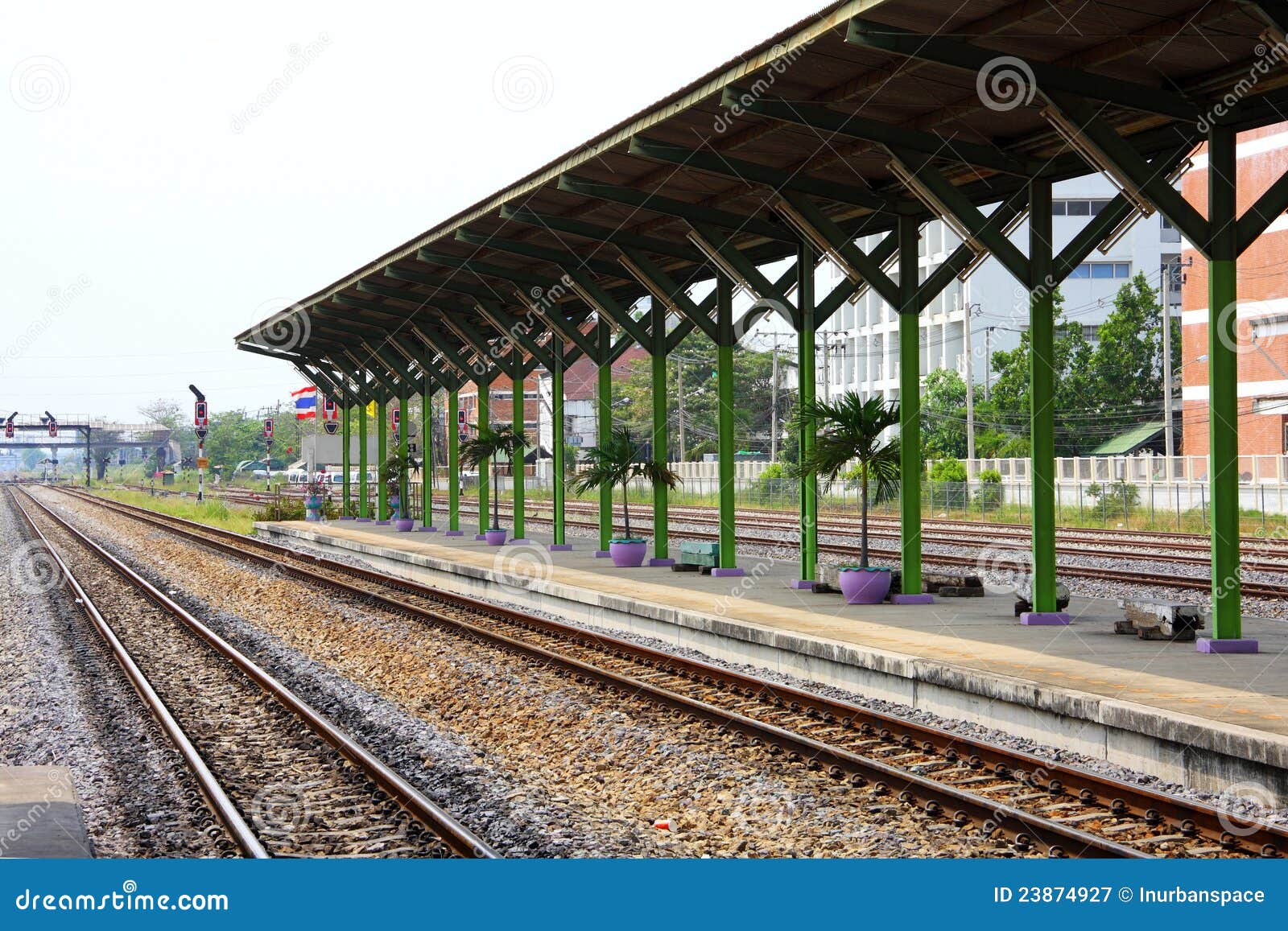 Platform at Railway Station Stock Image - Image of railway, track: 23874927