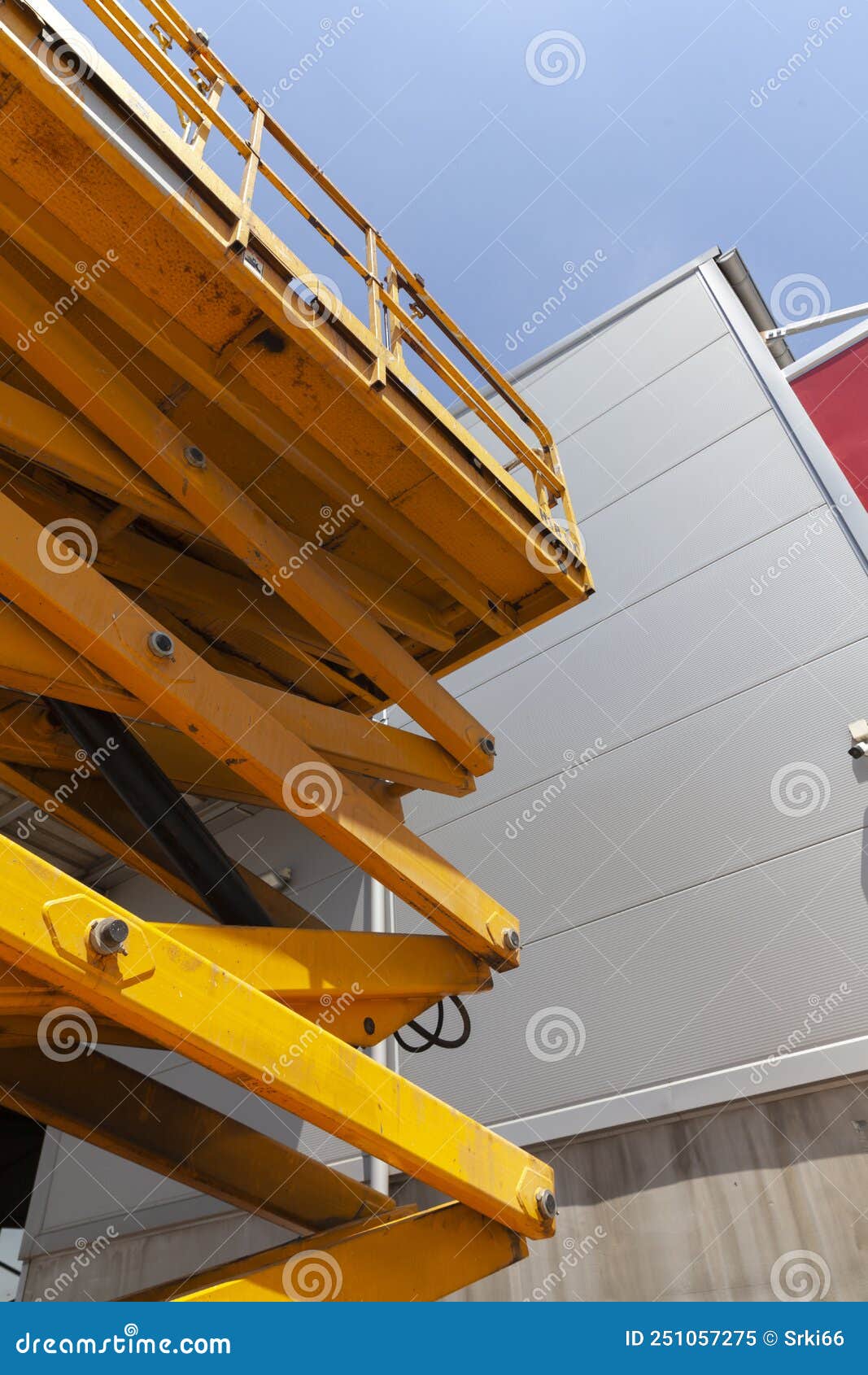 Platform for Raising Construction Workers Stock Image - Image of ...