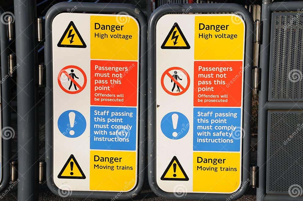 Platform safety warning stock photo. Image of railway - 22792986