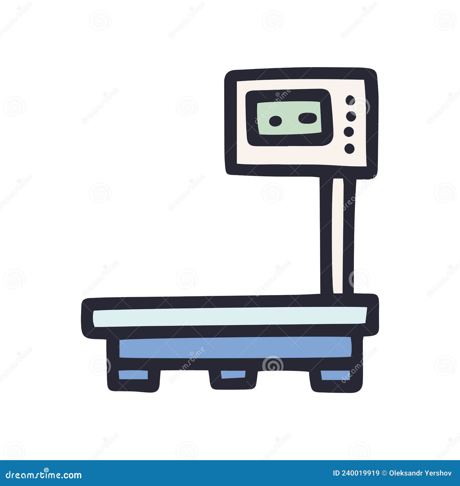 Platform Scale Color Vector Doodle Simple Icon Stock Vector ...