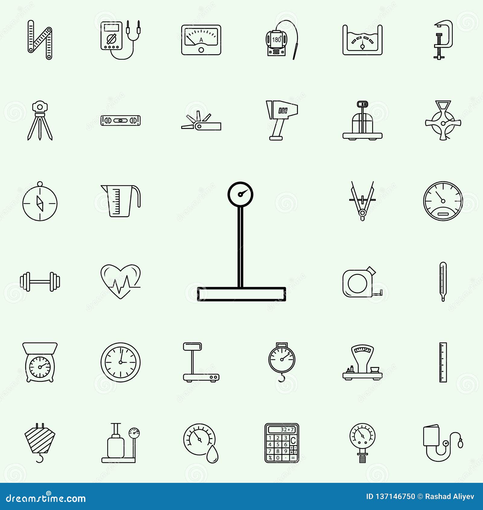 Platform Scale Icon. Measuring Instruments Icons Universal Set for Web ...