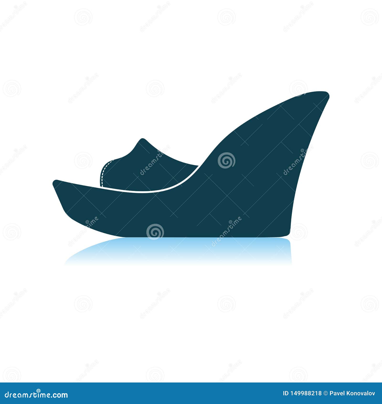 Platform Shoe Icon stock vector. Illustration of isolated - 149988218