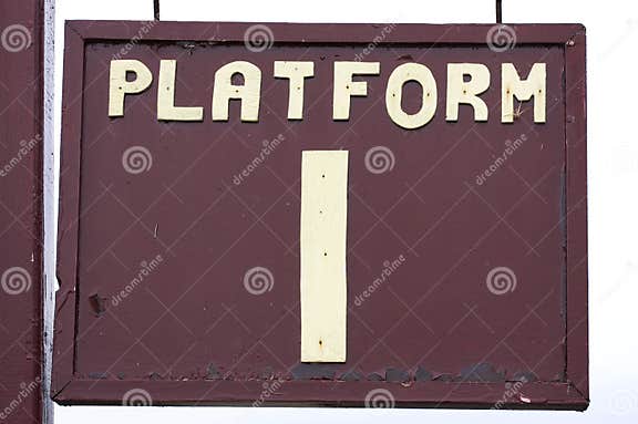 Platform sign stock image. Image of numbered, station, post - 235307