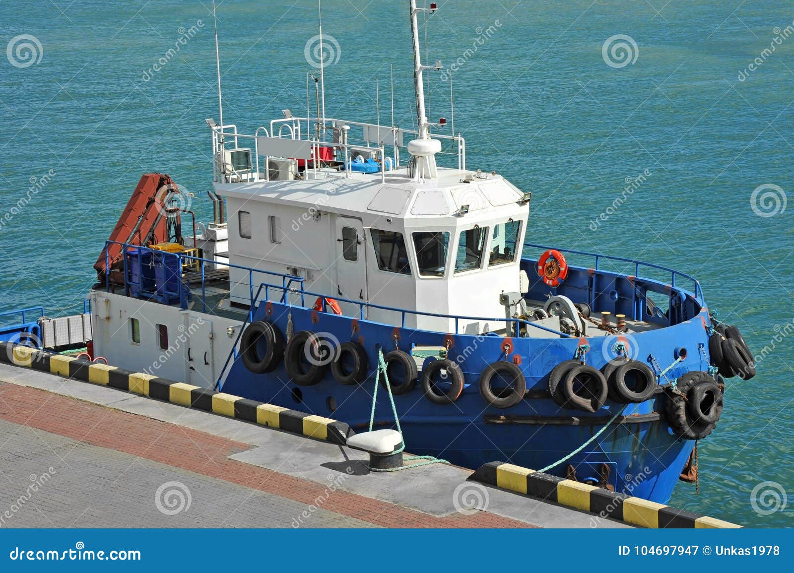 Platform supply vessel stock image. Image of mechanism - 104697947