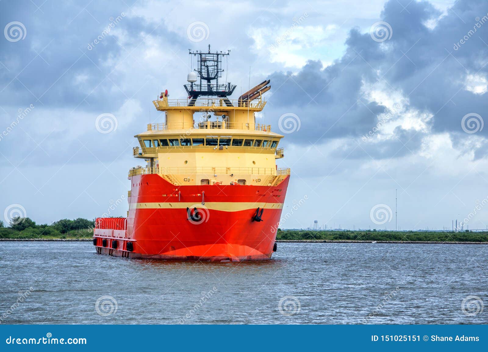 Platform Supply Vessel At Port Fourchon Louisiana Stock Image Image