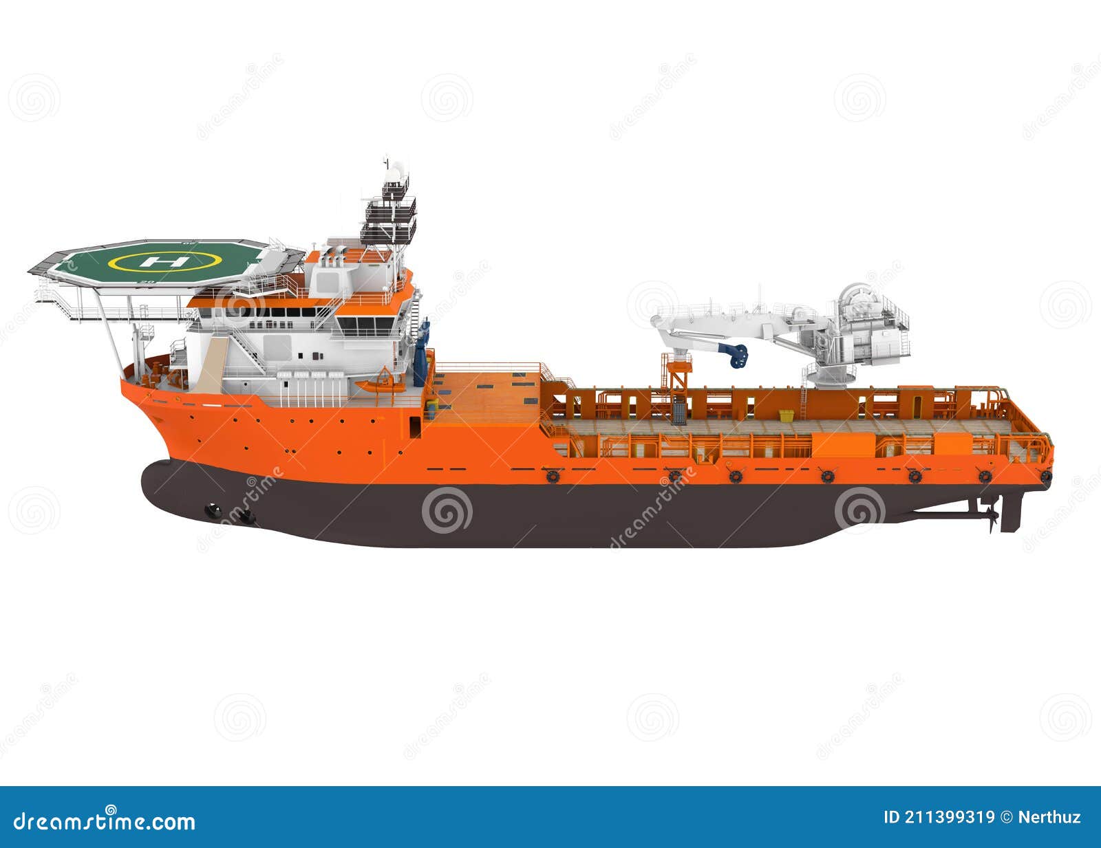 Platform Oil Supply Maritime Vessels Cartoon Vector Concepts. Ship Rig ...