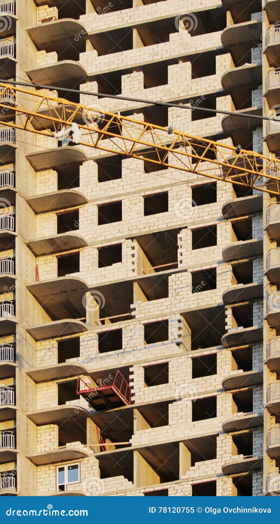 Platform for Taking Heavy Load with a Crane in the Construction Multi ...