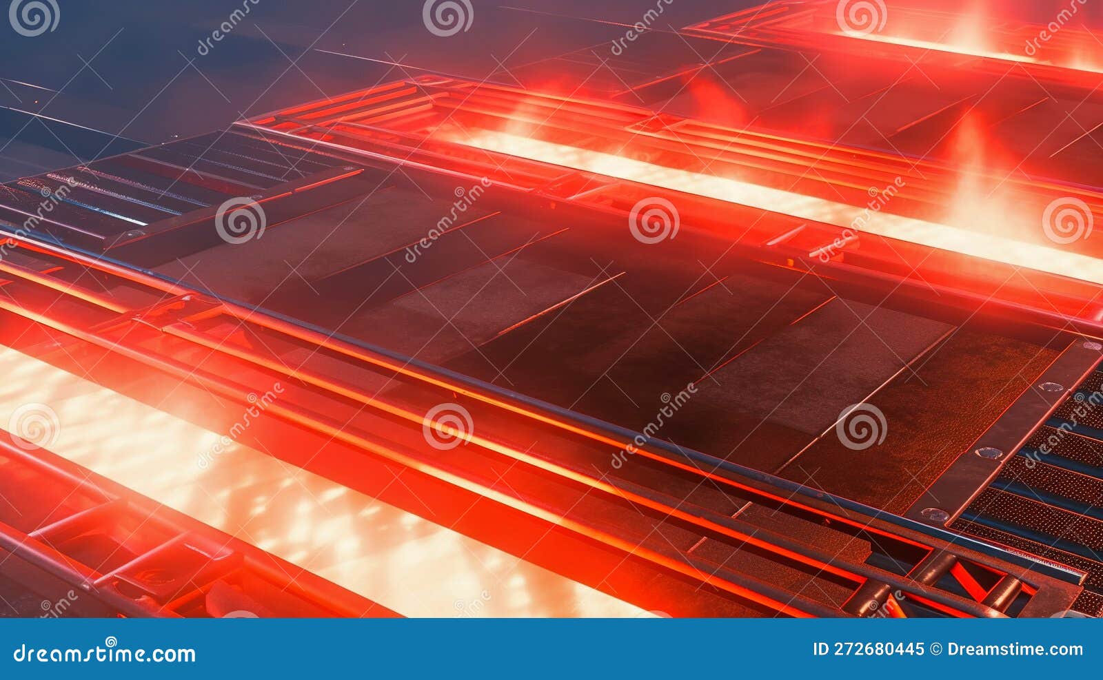 Platform for Technological Exhibition, an Empty Metal Stage with ...