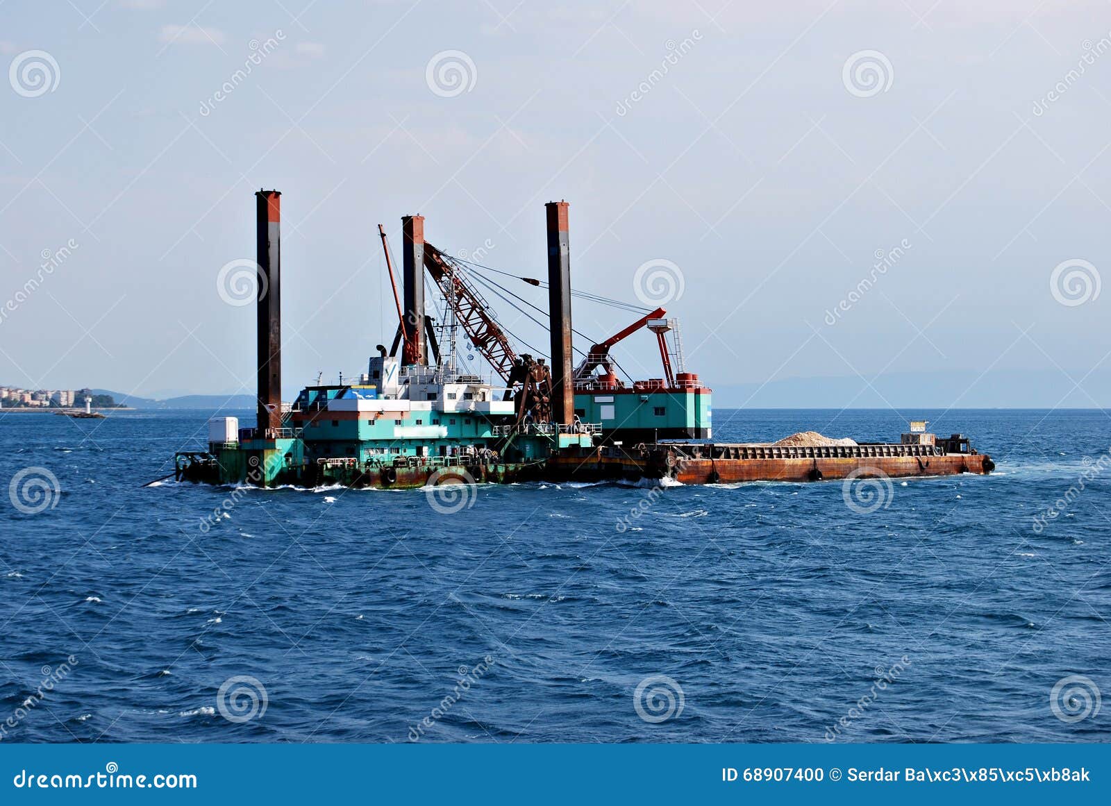 Platform on the water stock photo. Image of crane, welding - 68907400