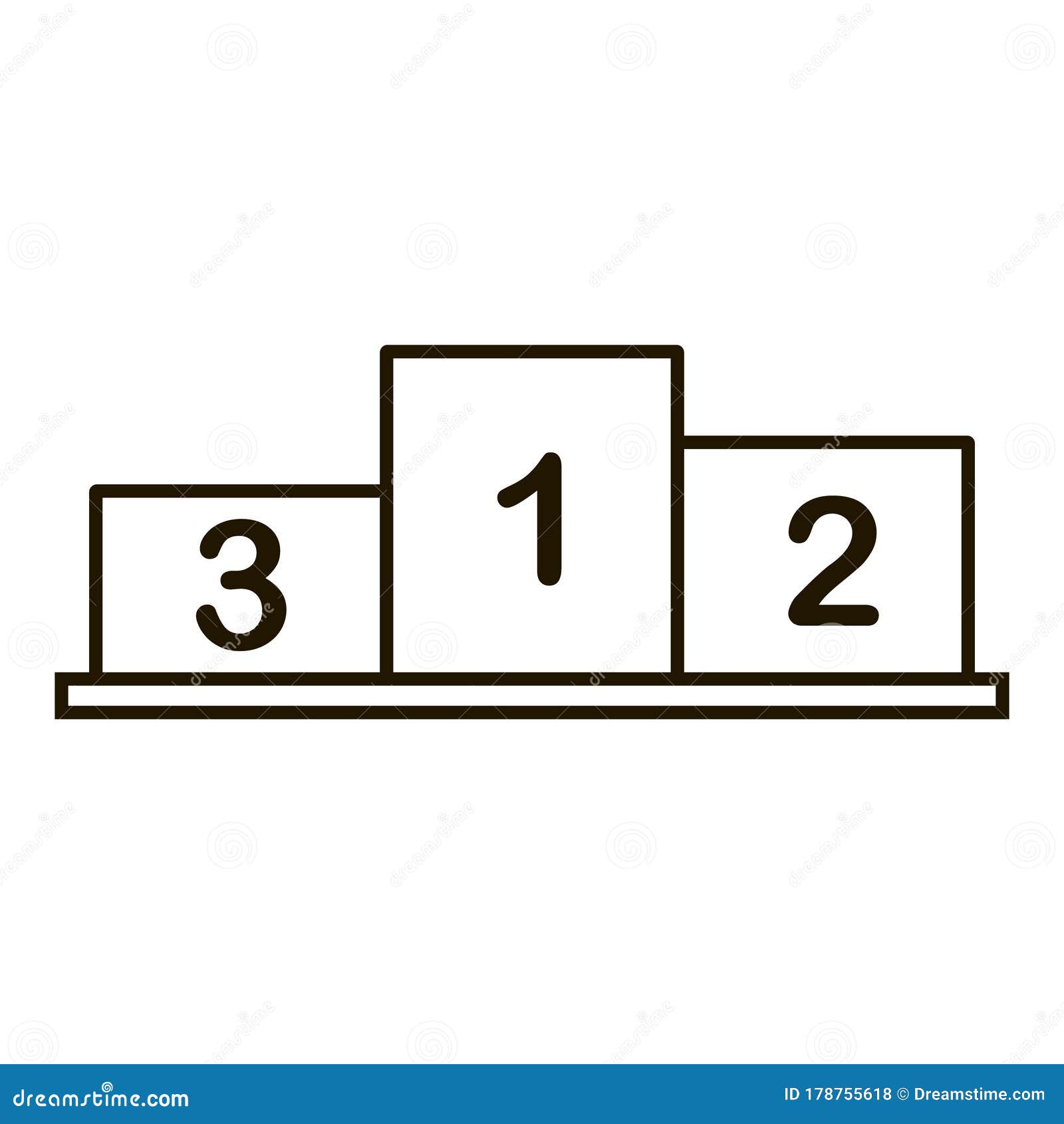 Platform for Winners Icon in Trendy Flat Style Isolated on White ...