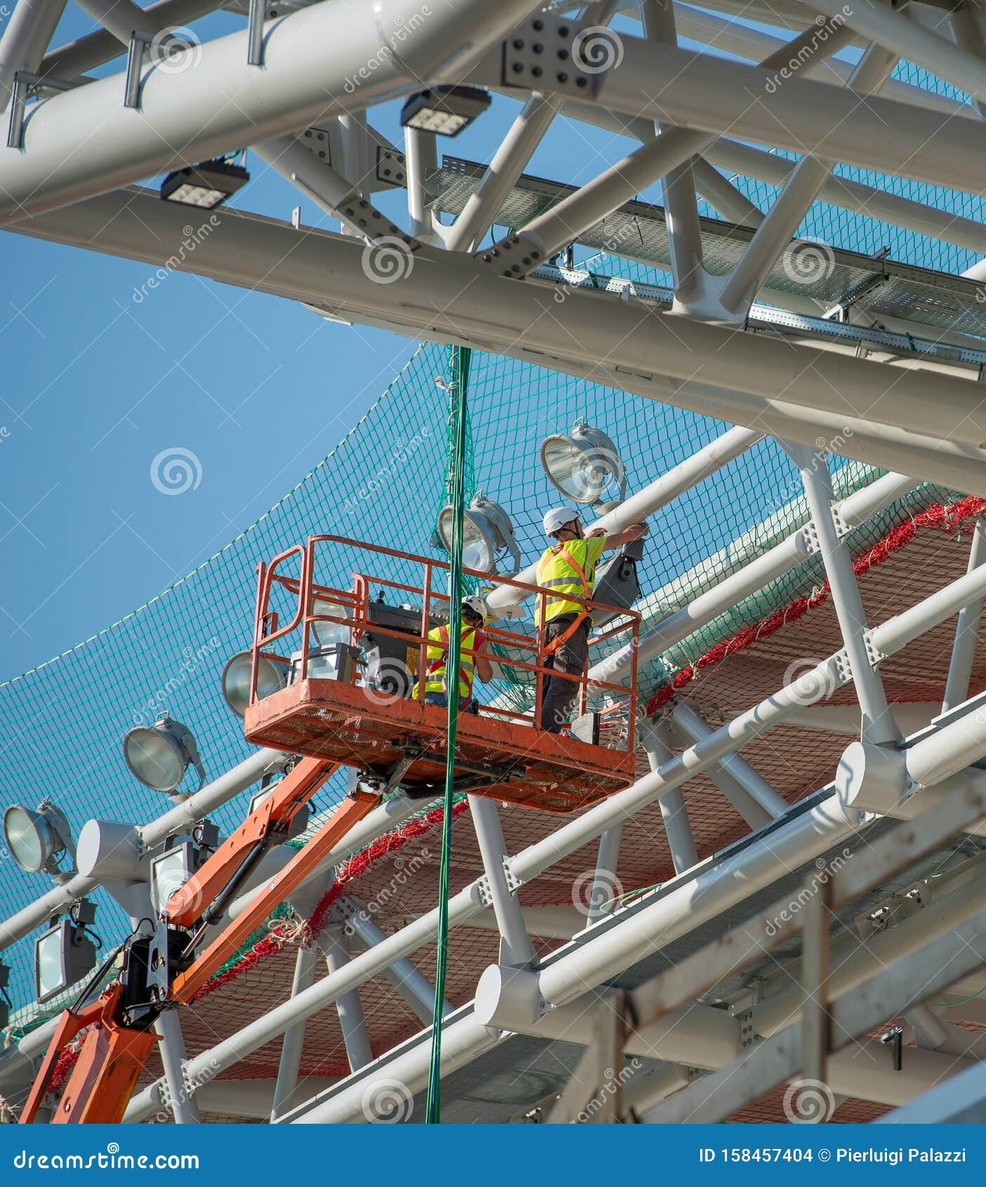 Platform for Working at Height Editorial Stock Image - Image of ...