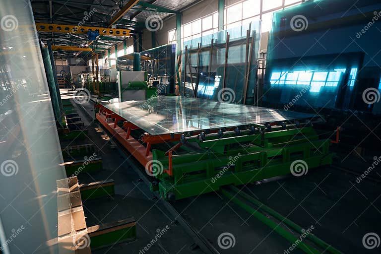 Platform for Working with Large Sheets of Glass Stock Photo - Image of ...