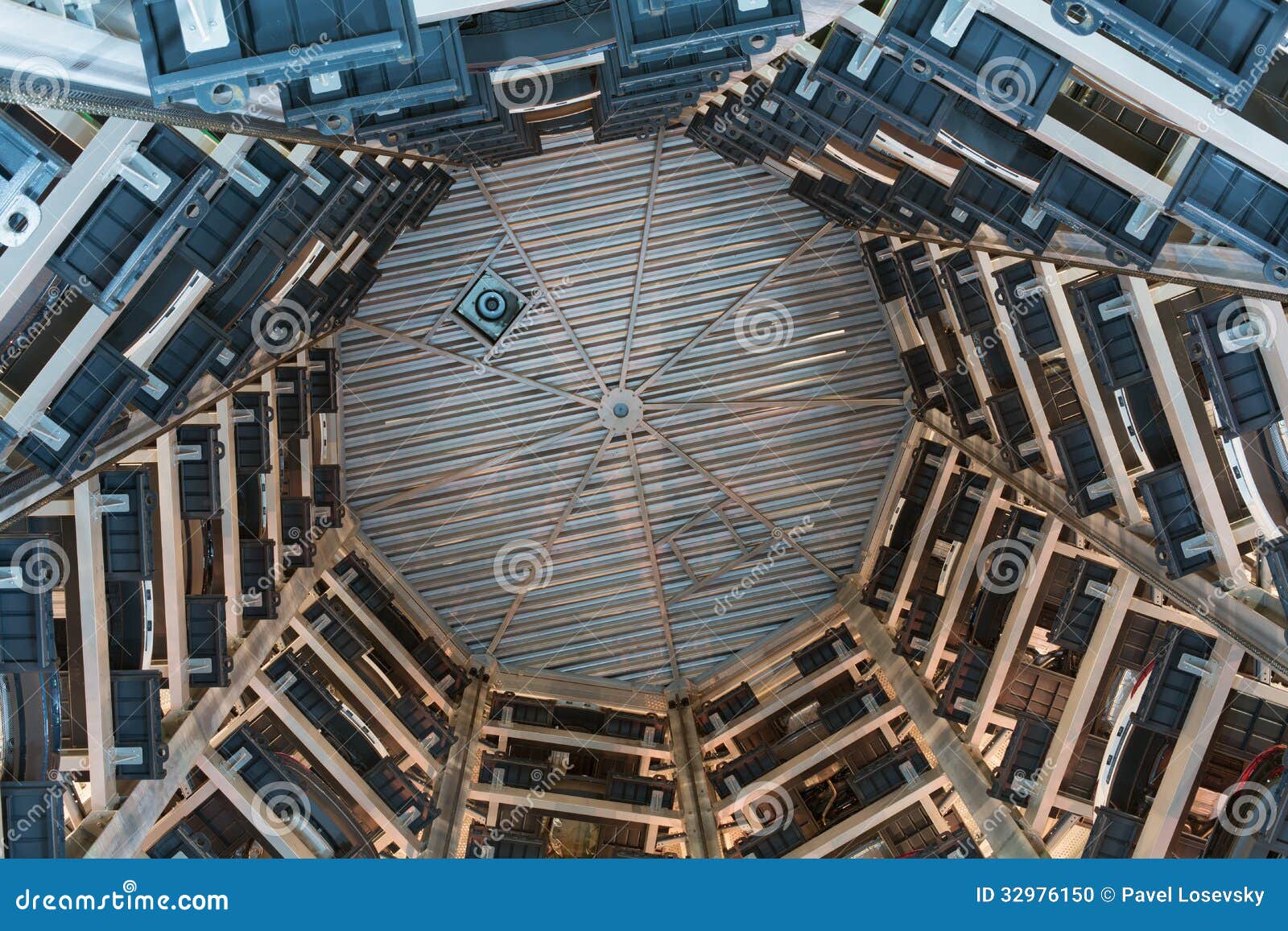 Platforms with Automobiles Arranged in a Circle Stock Photo - Image of ...