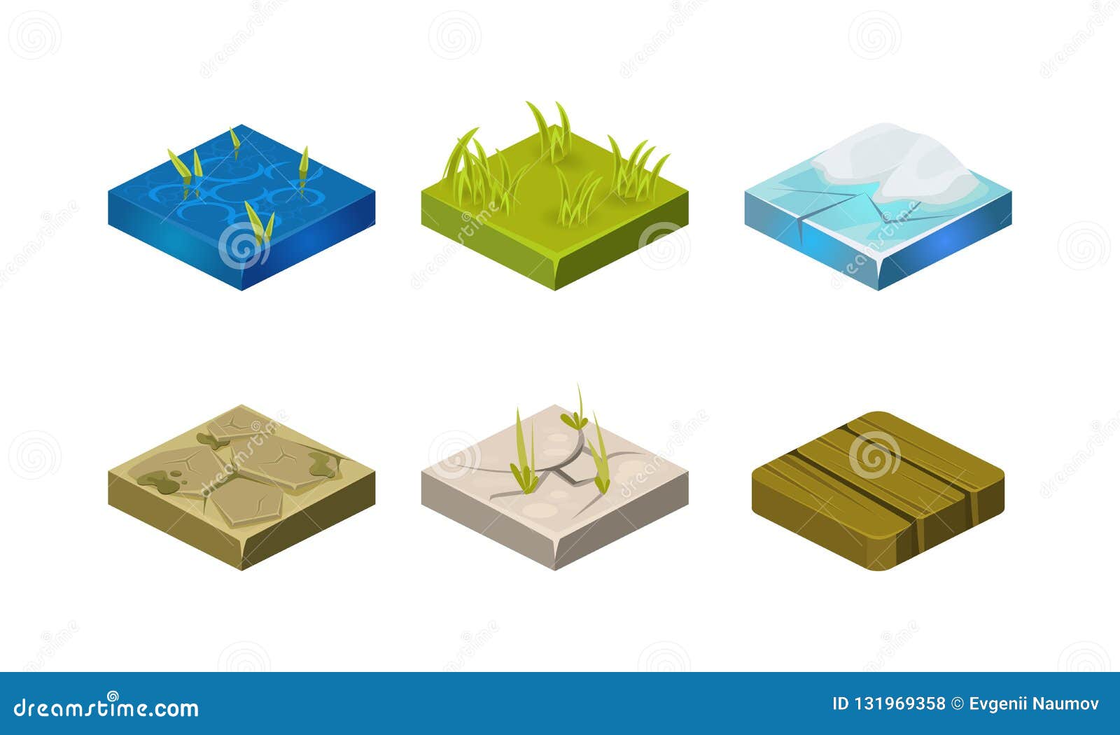 Different Ground Sprites For Creating Video Games Cartoon Vector ...