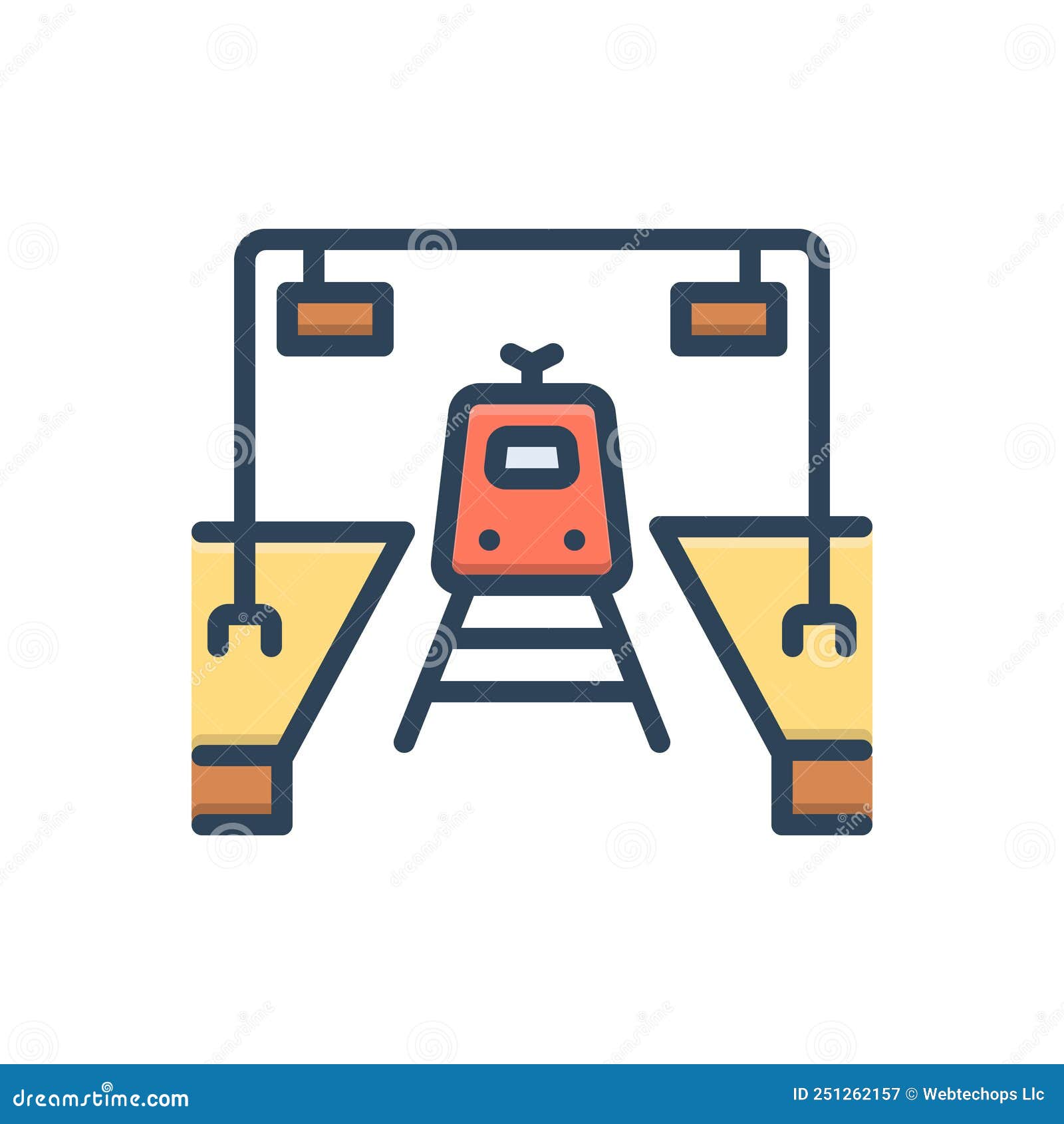 Color Illustration Icon for Platforms, Station and Terminal Stock ...