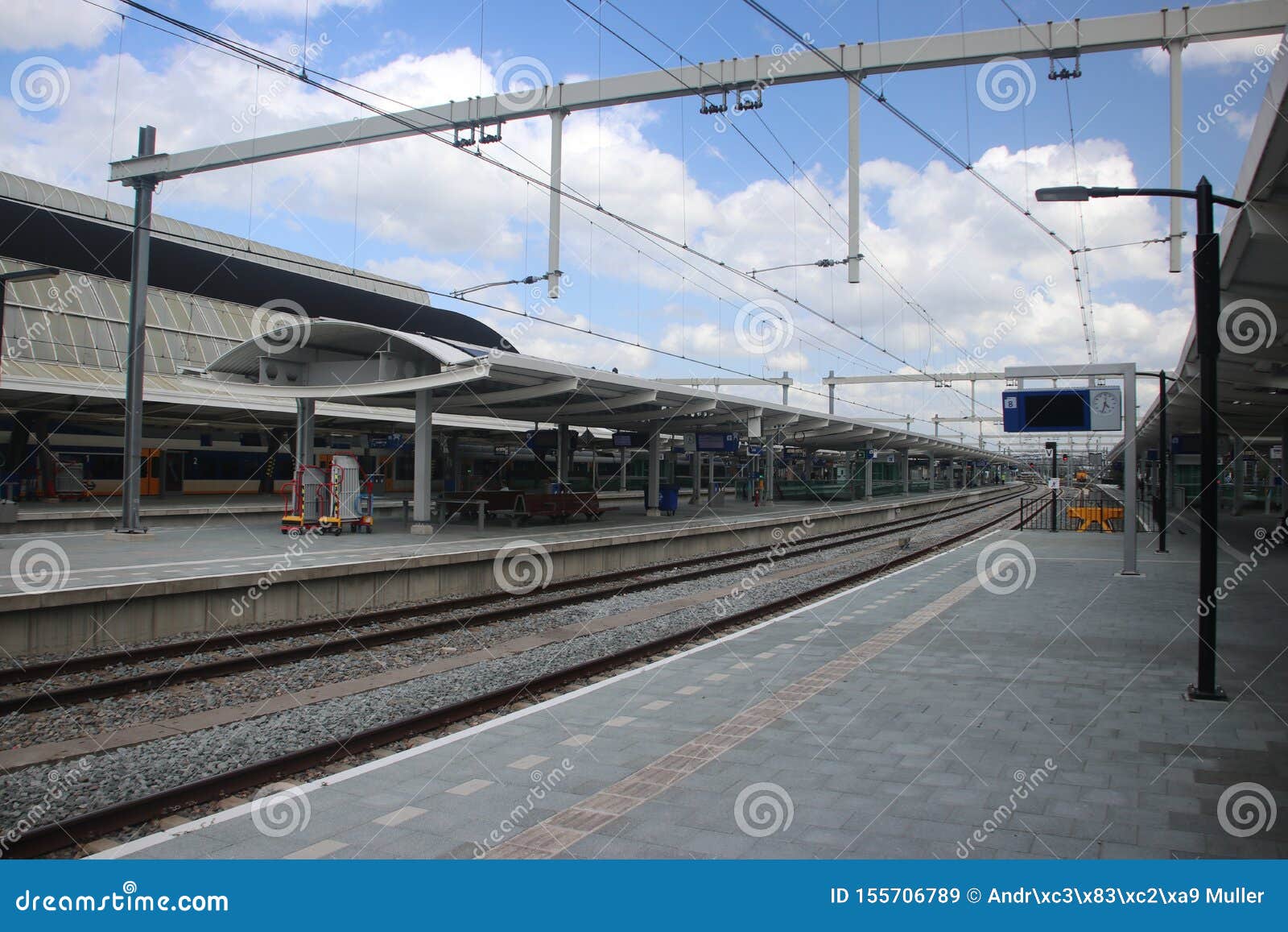 Platforms in Station of Zwolle in Overijssel in the Netherlands ...