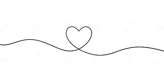 Continuous Line Heart Design, Black on White Minimalism, Perfect for ...