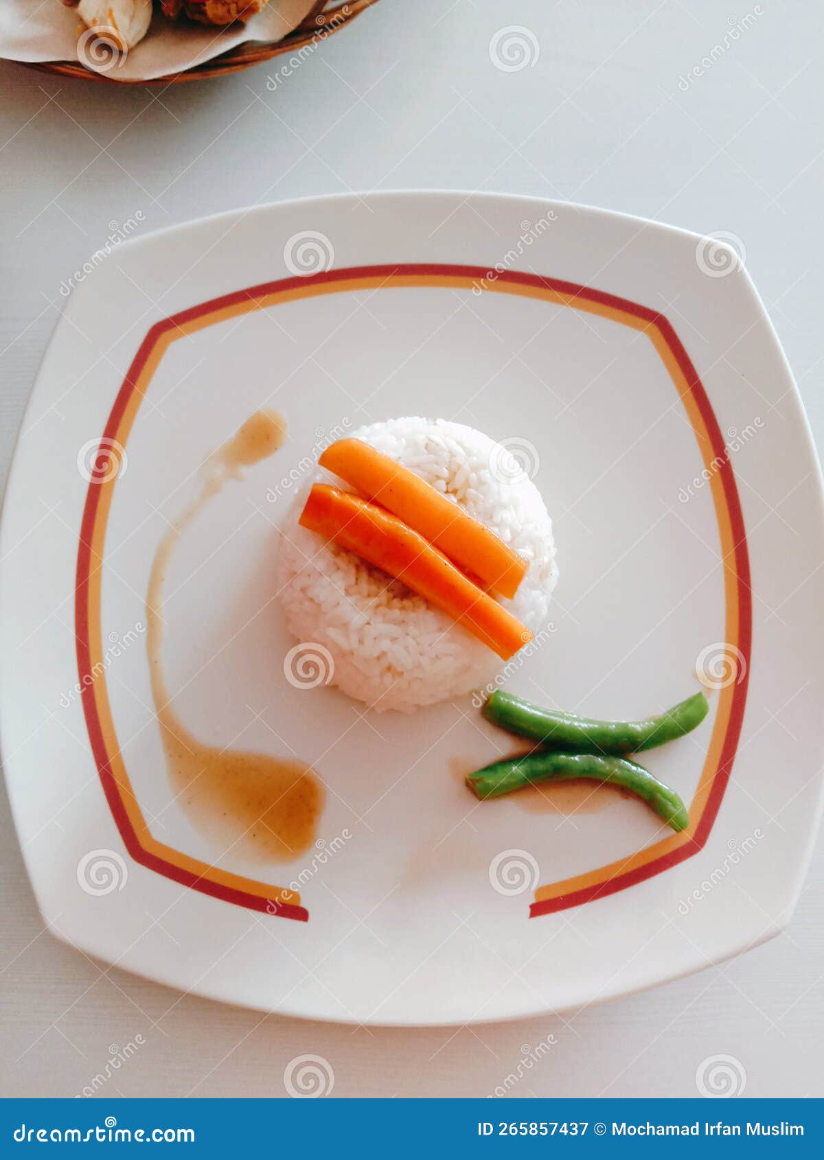 Plating food rice stock image. Image of plating, rice - 265857437