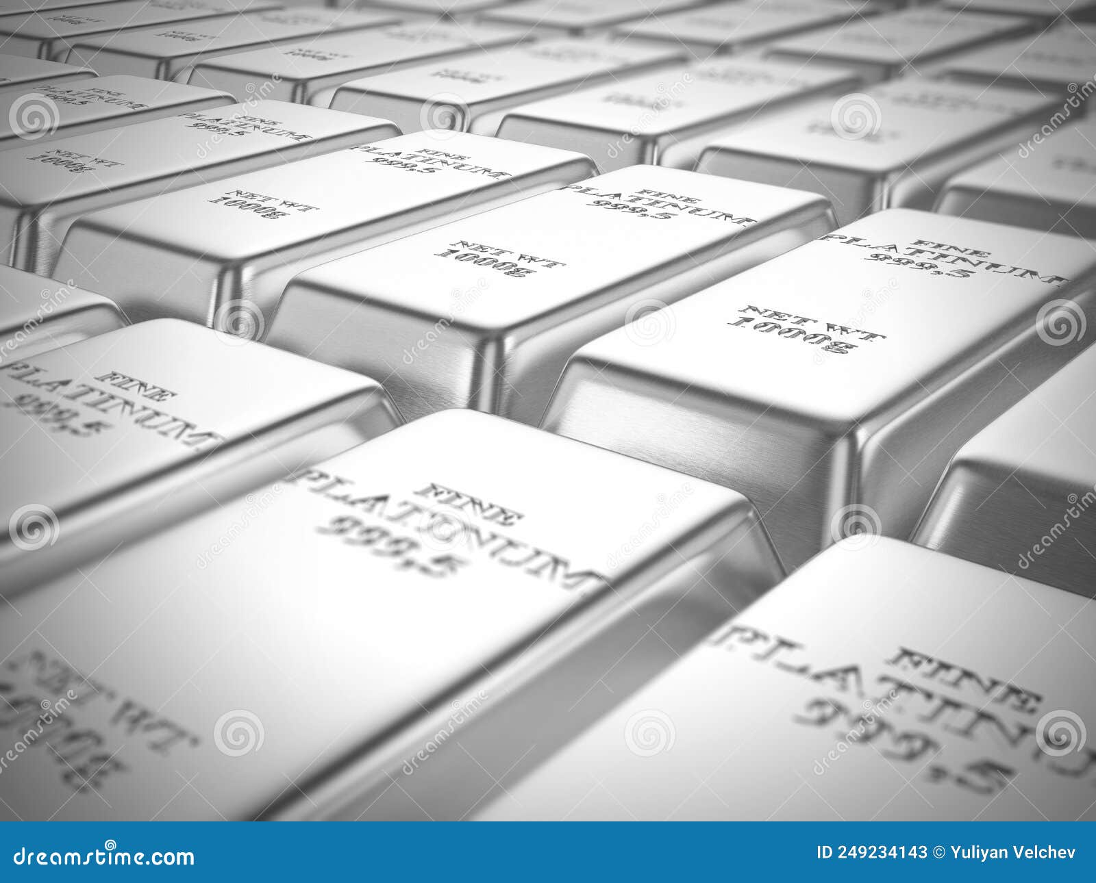 Platinum bars stock illustration. Illustration of business - 249234143