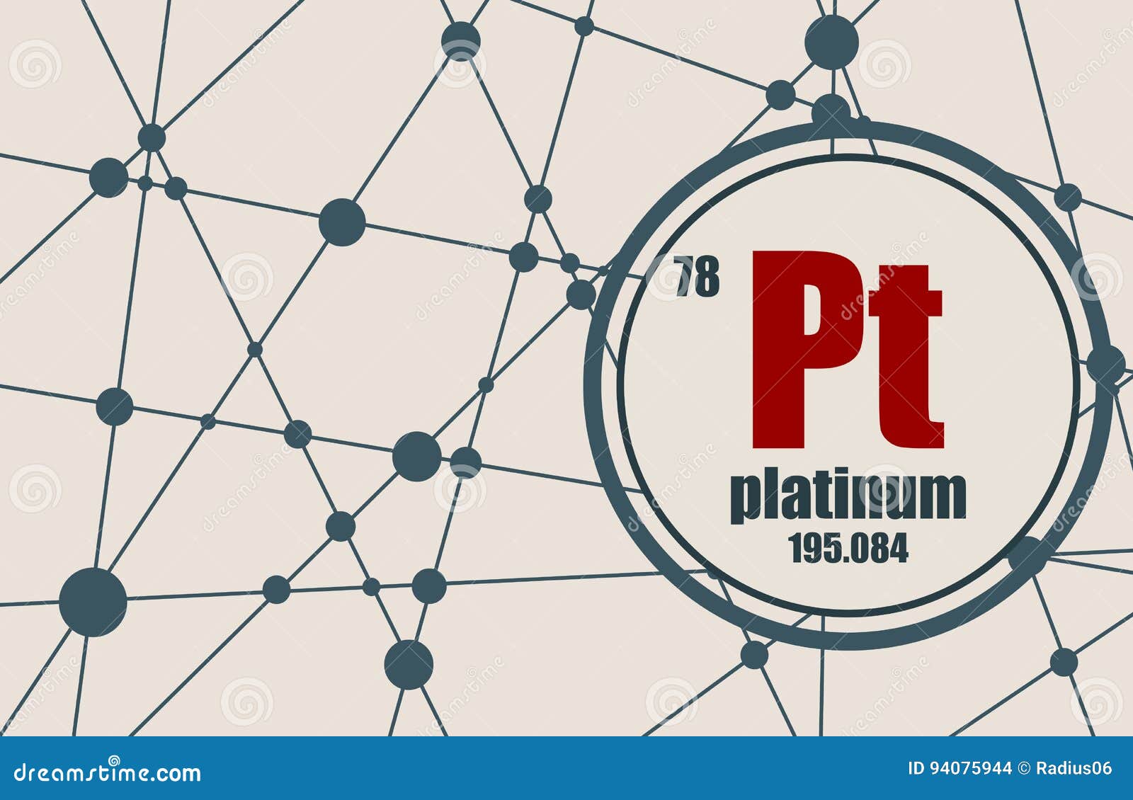 Platinum chemical element. stock vector. Illustration of abstract ...