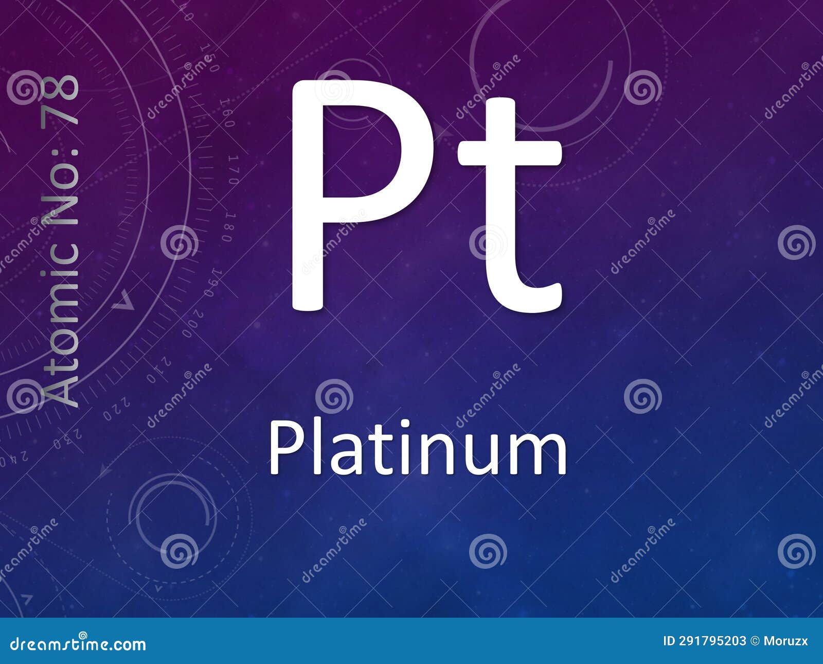 Platinum Chemical Element Symbol on Abstract Background Stock ...