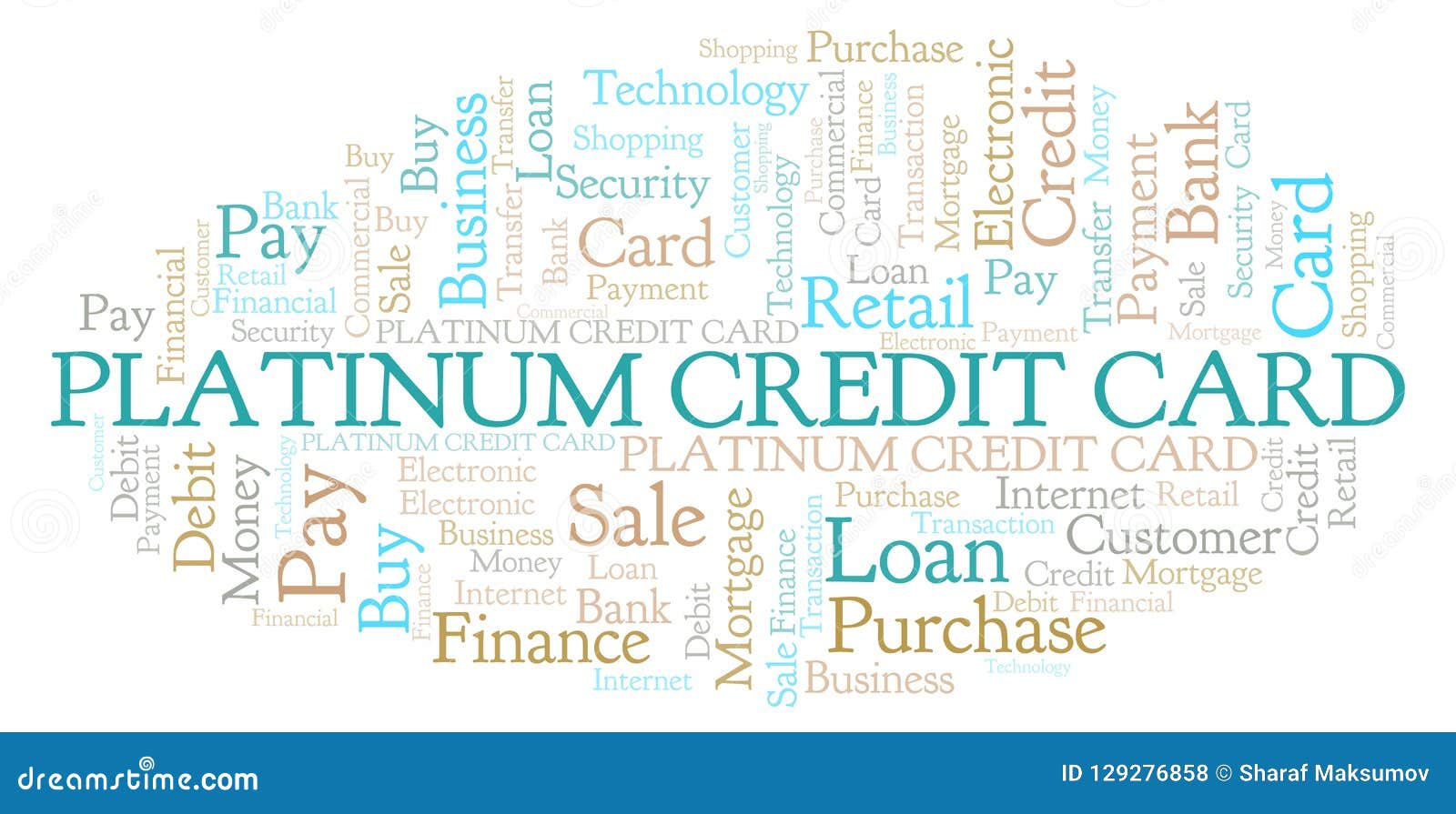 Platinum Credit Card Word Cloud. Stock Illustration - Illustration of ...