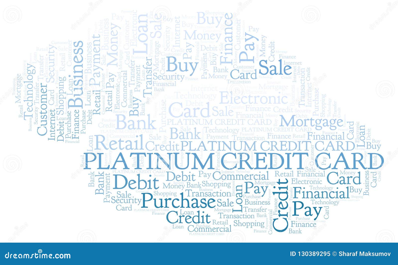 Platinum Credit Card Word Cloud. Stock Illustration - Illustration of ...