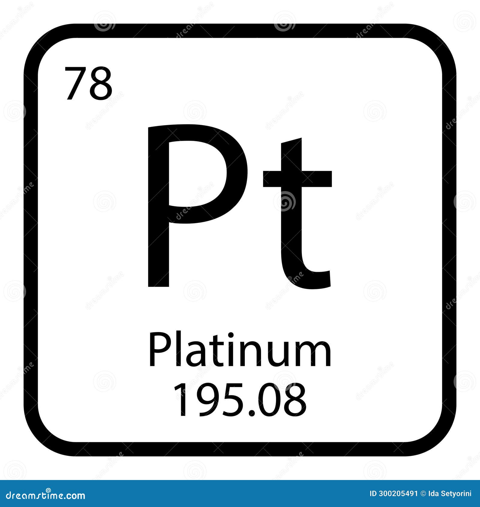 Platinum icon vektor stock illustration. Illustration of periodic ...