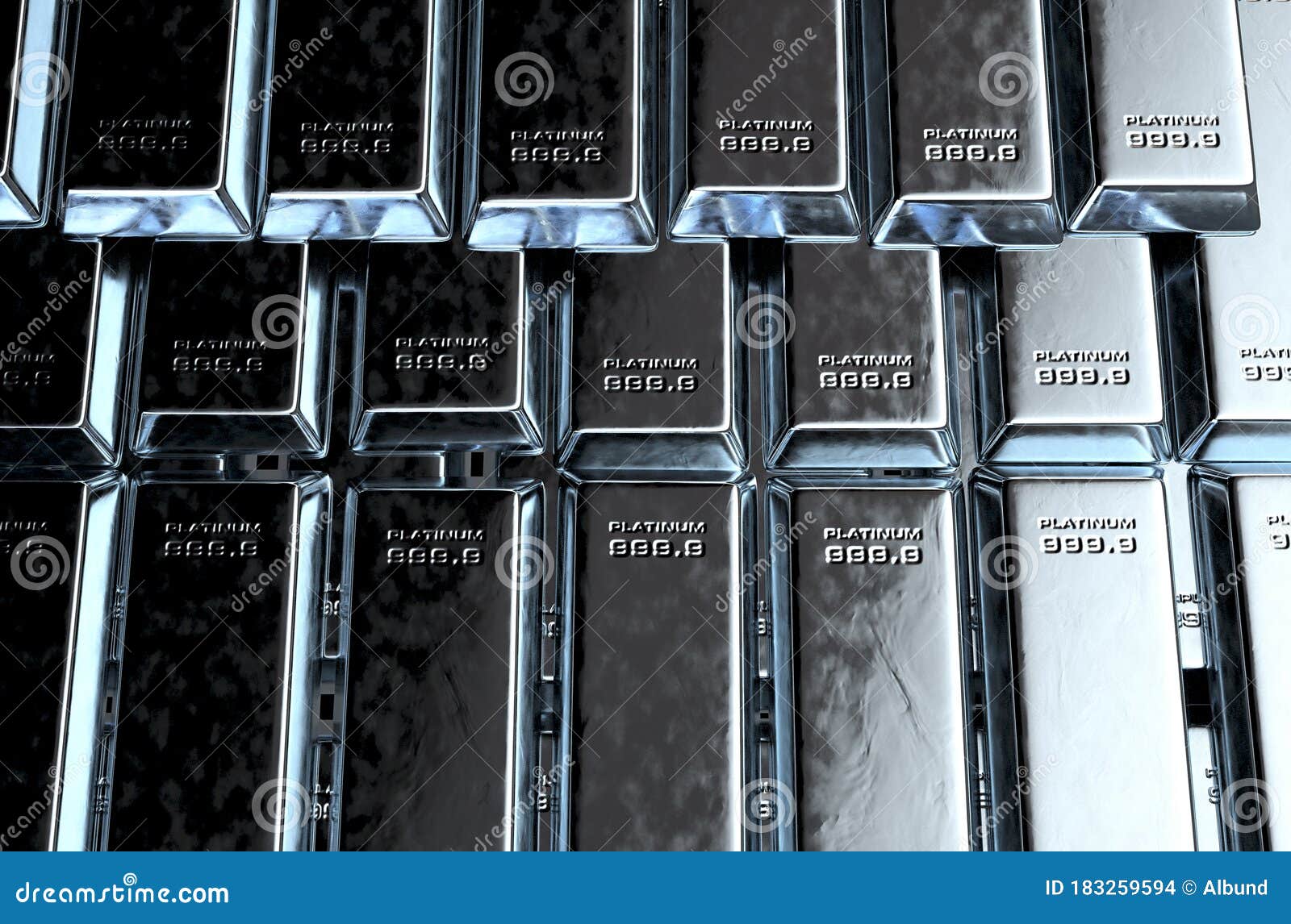 Platinum Ingot Pile stock illustration. Illustration of economic ...
