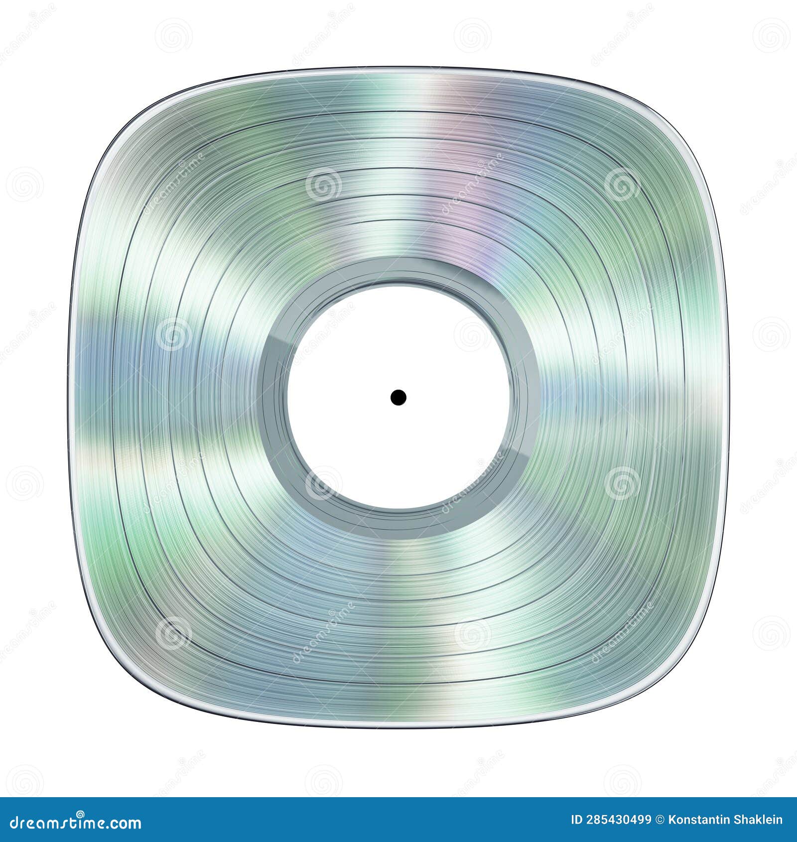 Platinum Iridescent Square Vinyl Isolated on White Background Stock ...