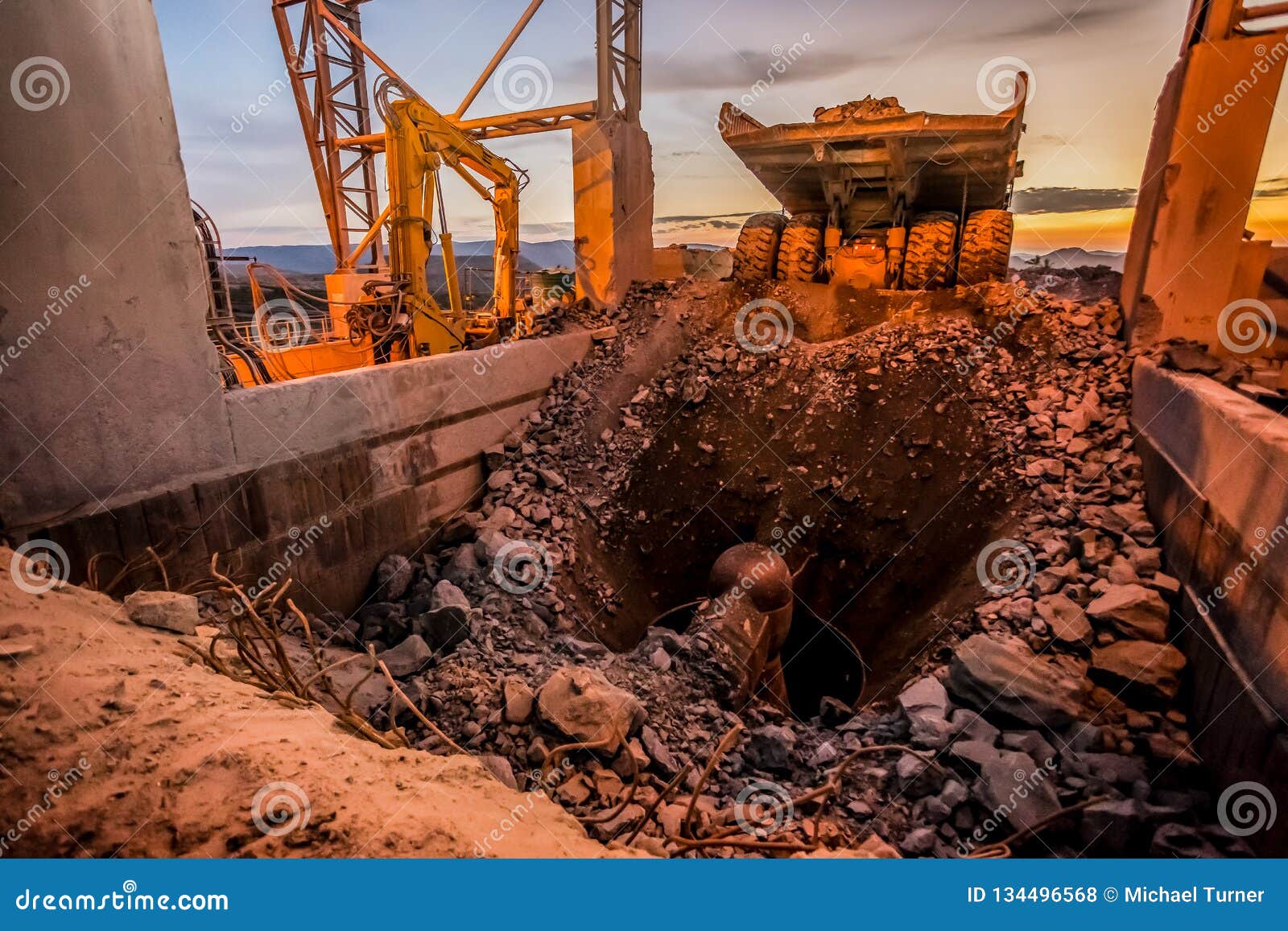 Platinum Mining and Processing Machine Stock Photo - Image of heaps ...