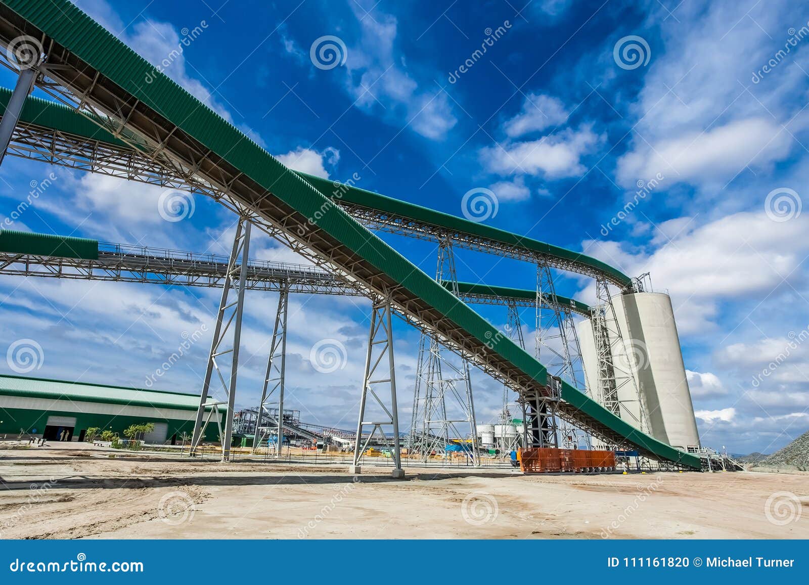 Platinum Mining and Processing of Ore, Conveyor Belt Transporting Ore ...