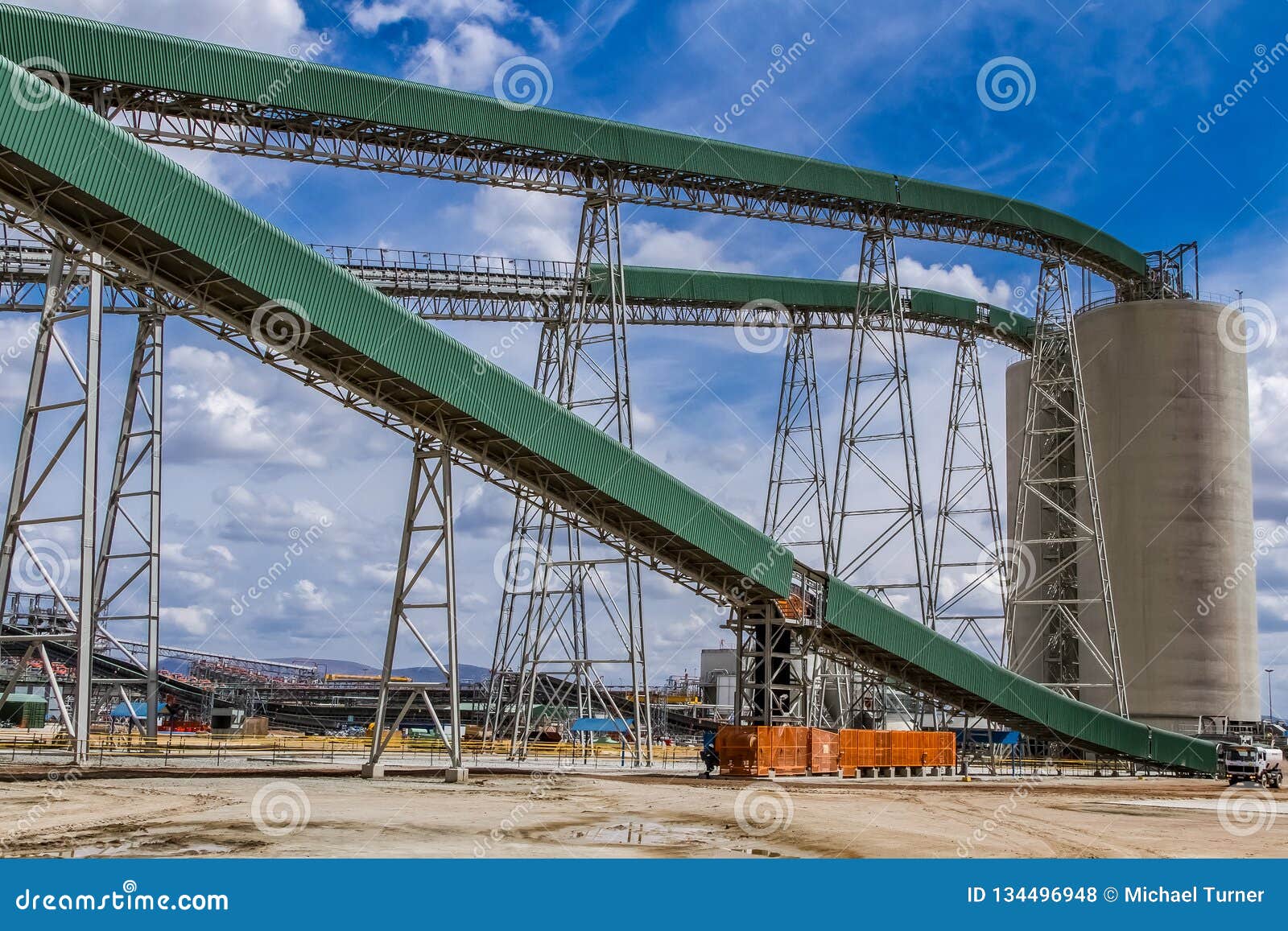 Platinum Mining and Processing of Ore Stock Photo - Image of blue, belt ...