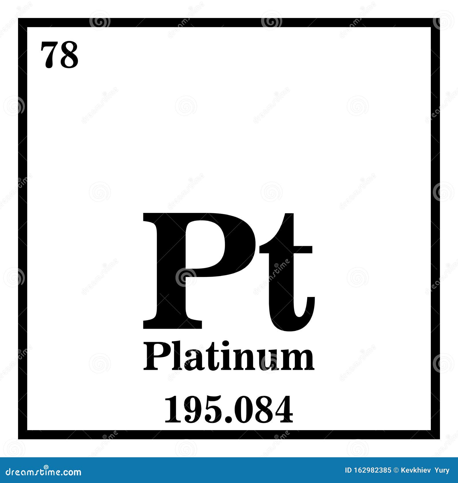 Platinum, Pt, Periodic Table Element Royalty-Free Stock Photo ...