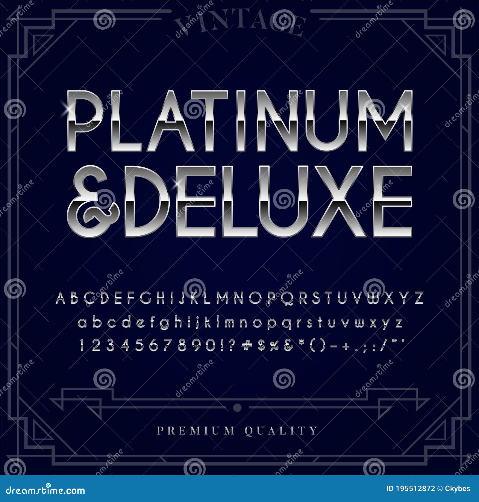 Platinum, Silver Or Chrome Metallic Font Set. Letters, Numbers And ... Platinum, Silver Or Chrome Metallic Font Set. Letters, Numbers And ...