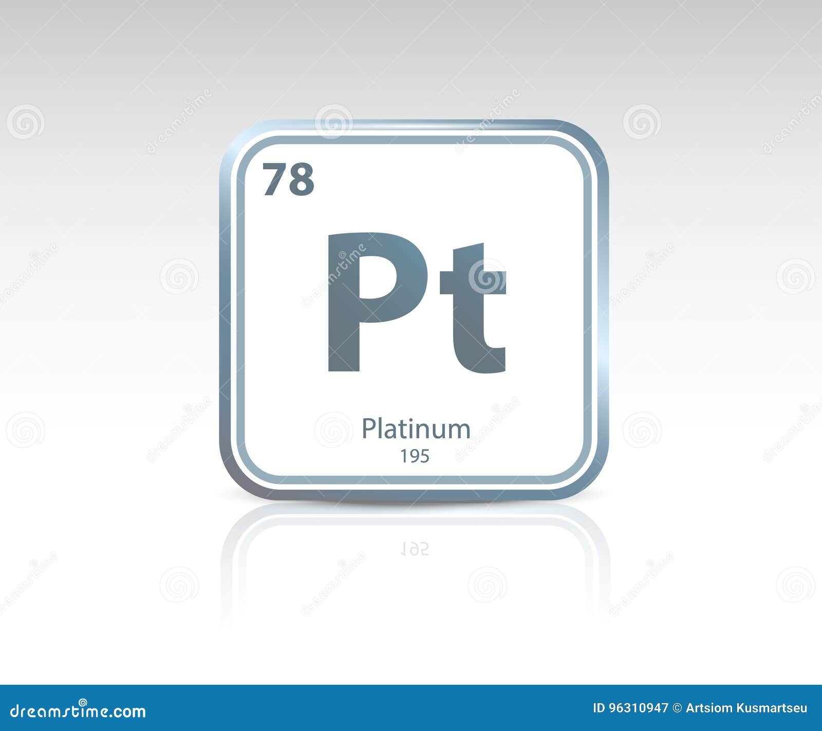 Platinum Symbol Icon Cartoon Vector | CartoonDealer.com #96310947
