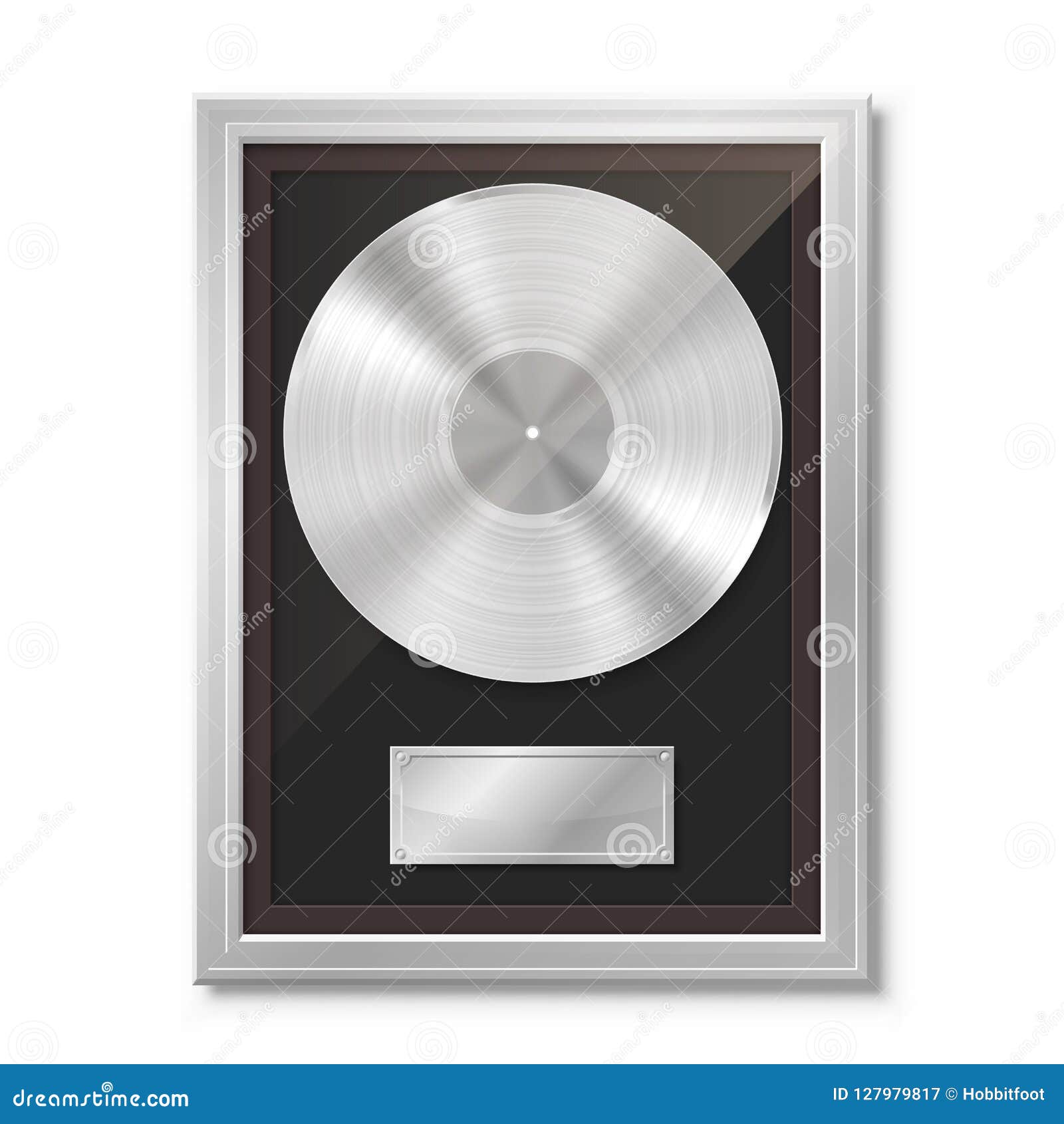 Platinum Vinyl in Frame on Wall, Collection Disc Stock Vector ...