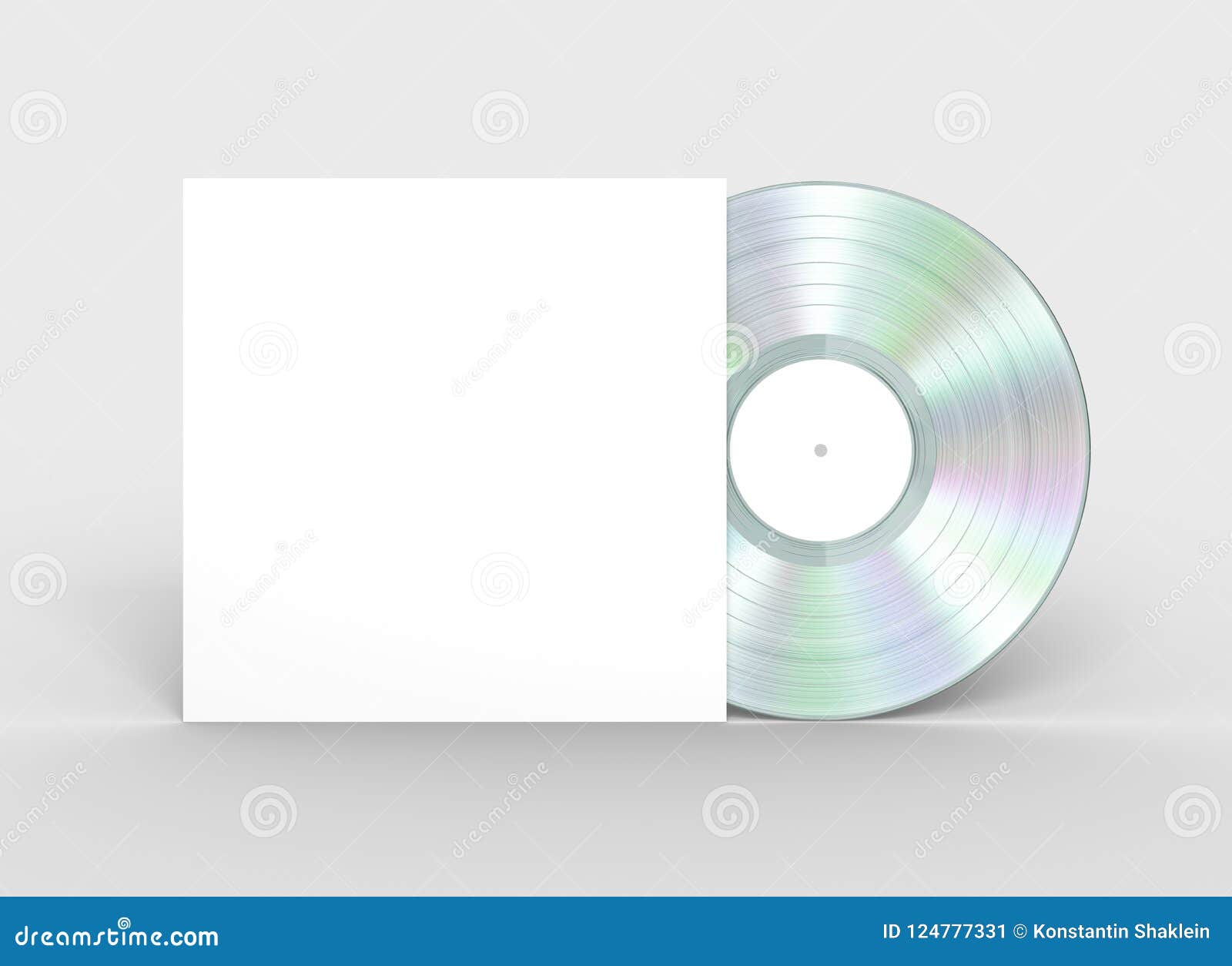 Platinum Vinyl Record and White Paper Case Stock Illustration ...