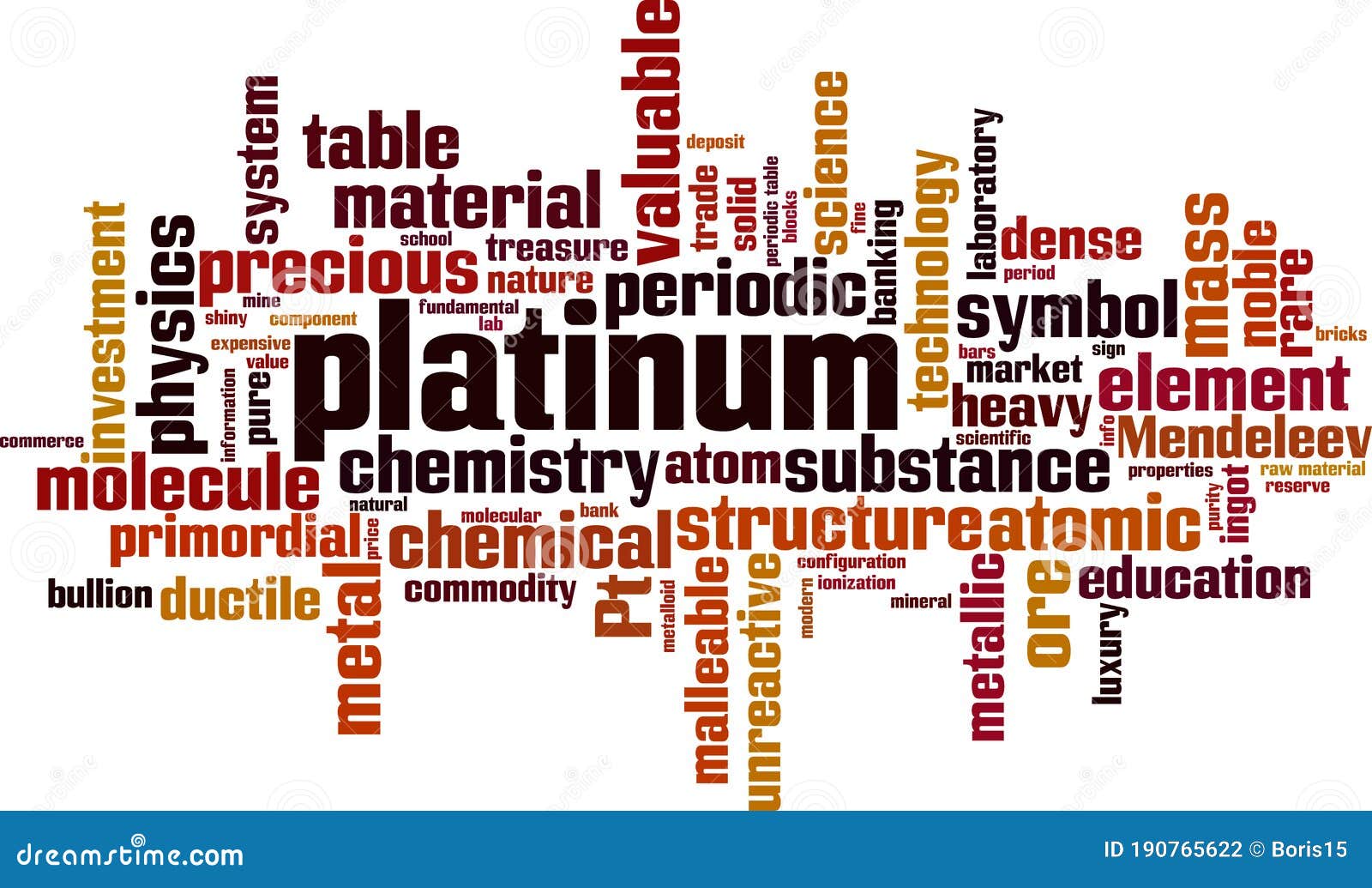 Platinum word cloud stock vector. Illustration of material - 190765622