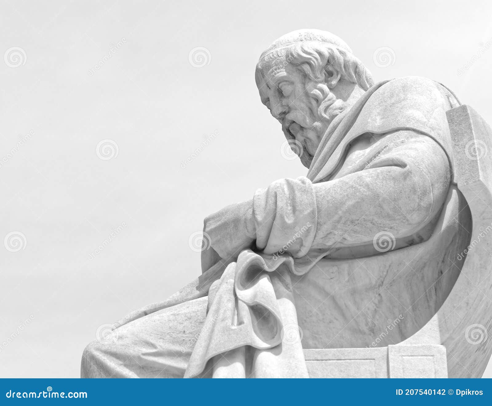Plato, the Ancient Greek Philosopher in Deep Thoughts, Space for Text ...