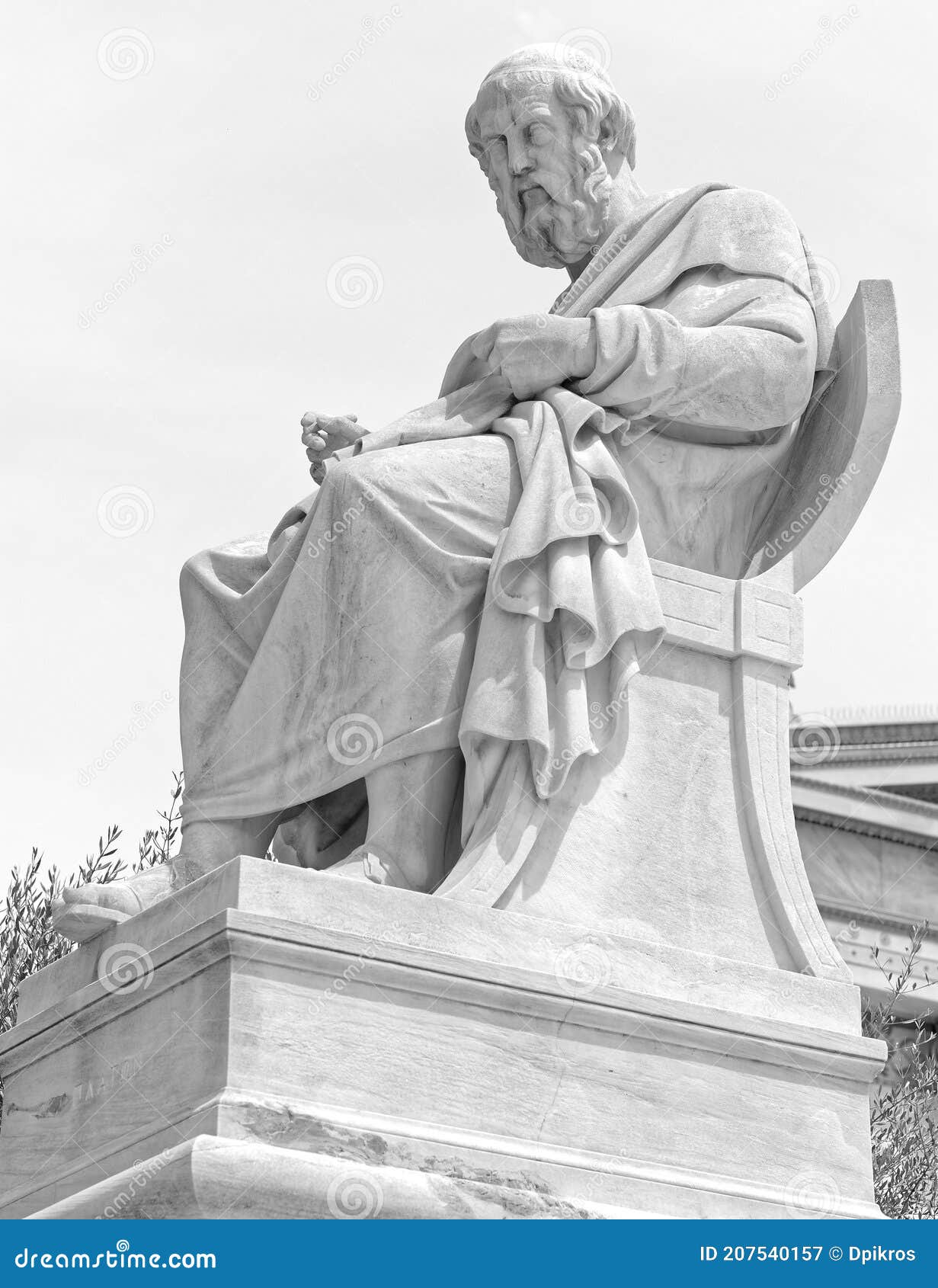 Plato, the Ancient Greek Philosopher in Deep Thoughts, Space for Text ...