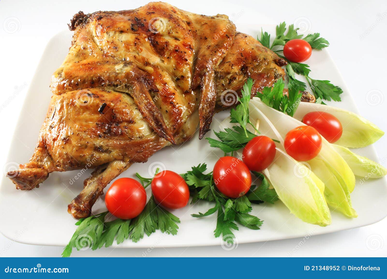 Plato Con El Pollo Asado a La Parilla Foto de archivo - Imagen de dieta ...