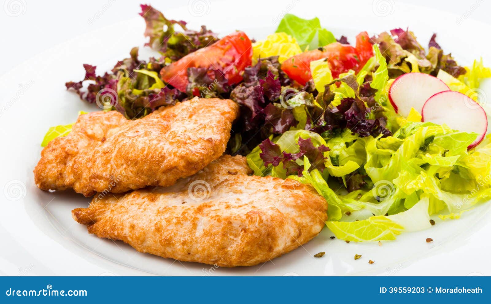 Plato de pollo imagen de archivo. Imagen de ensalada - 39559203